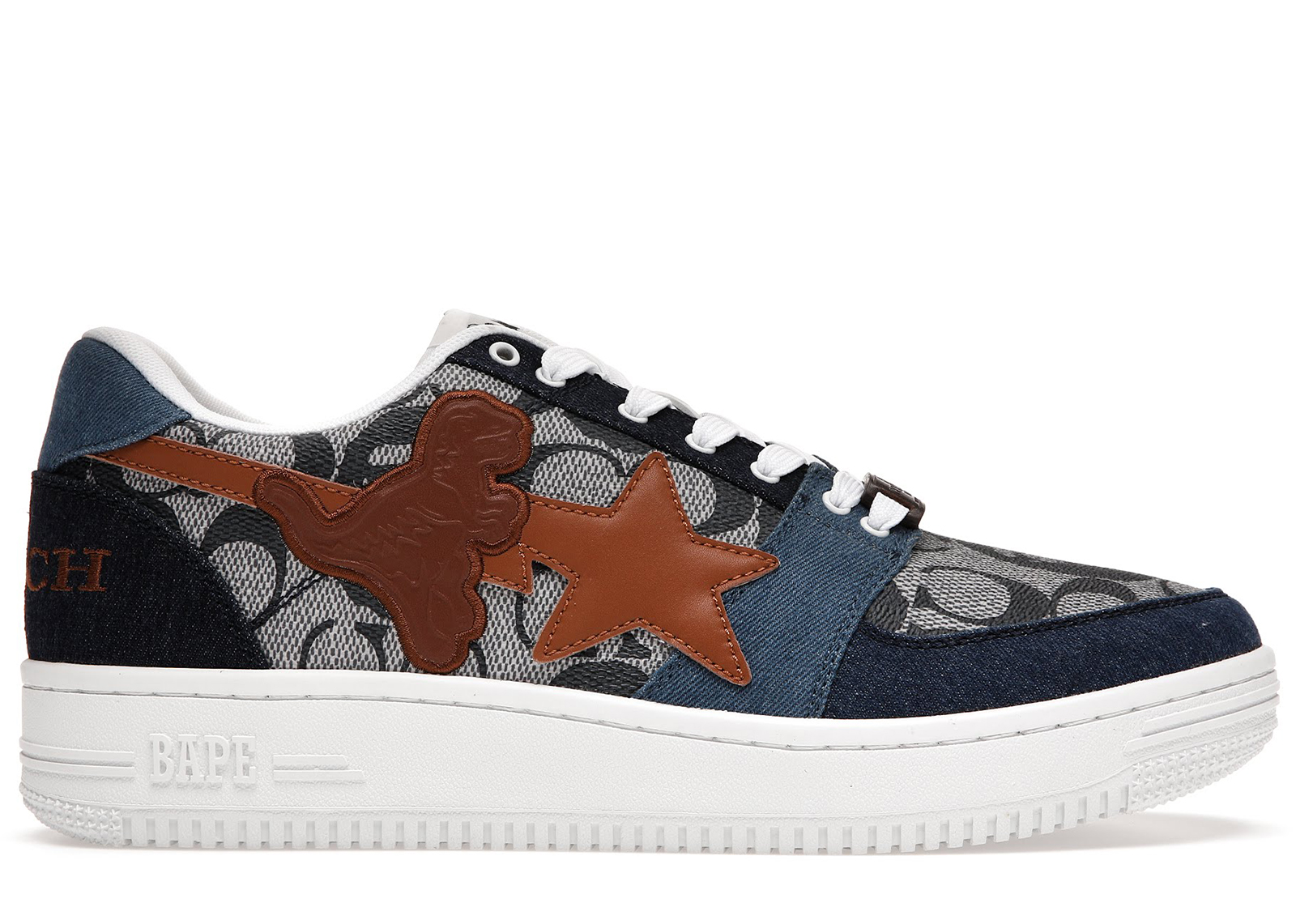 A Bathing Ape Bape Sta Low Coach Blue - TimeToCop